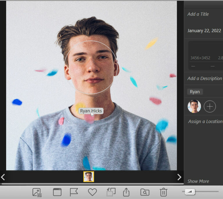Edit a face tag : Phototheca