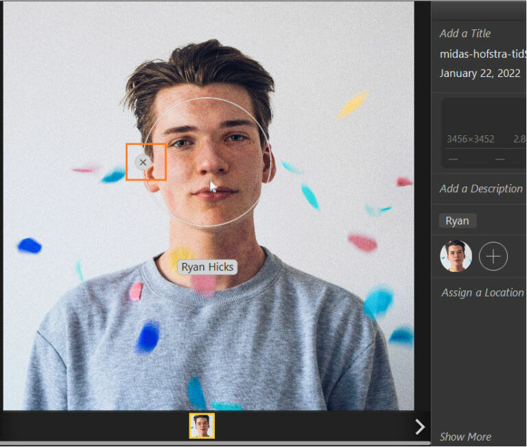 Remove or Delete a face tag : Phototheca
